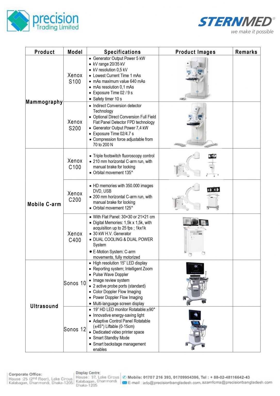 Medical Imaging Systems Products - Precision Trading Limited